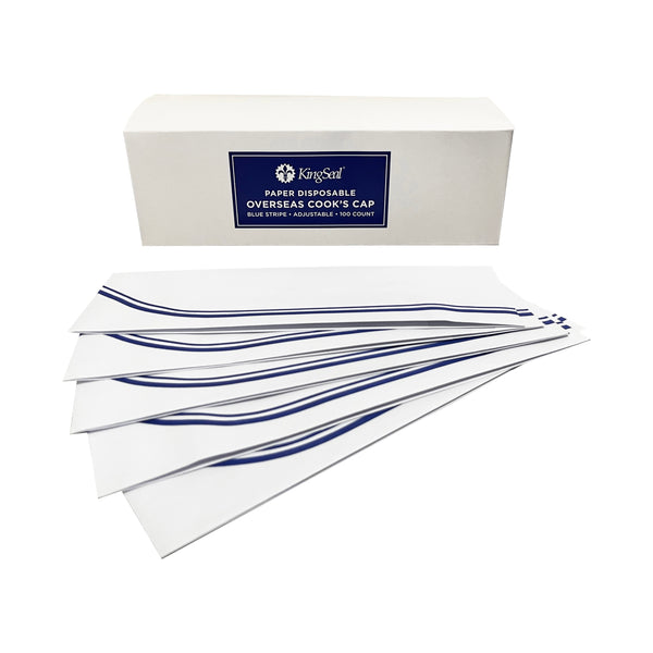 KingSeal Paper Adjustable Cook's Caps, Blue Stripe, 3 Inch Height - www ...